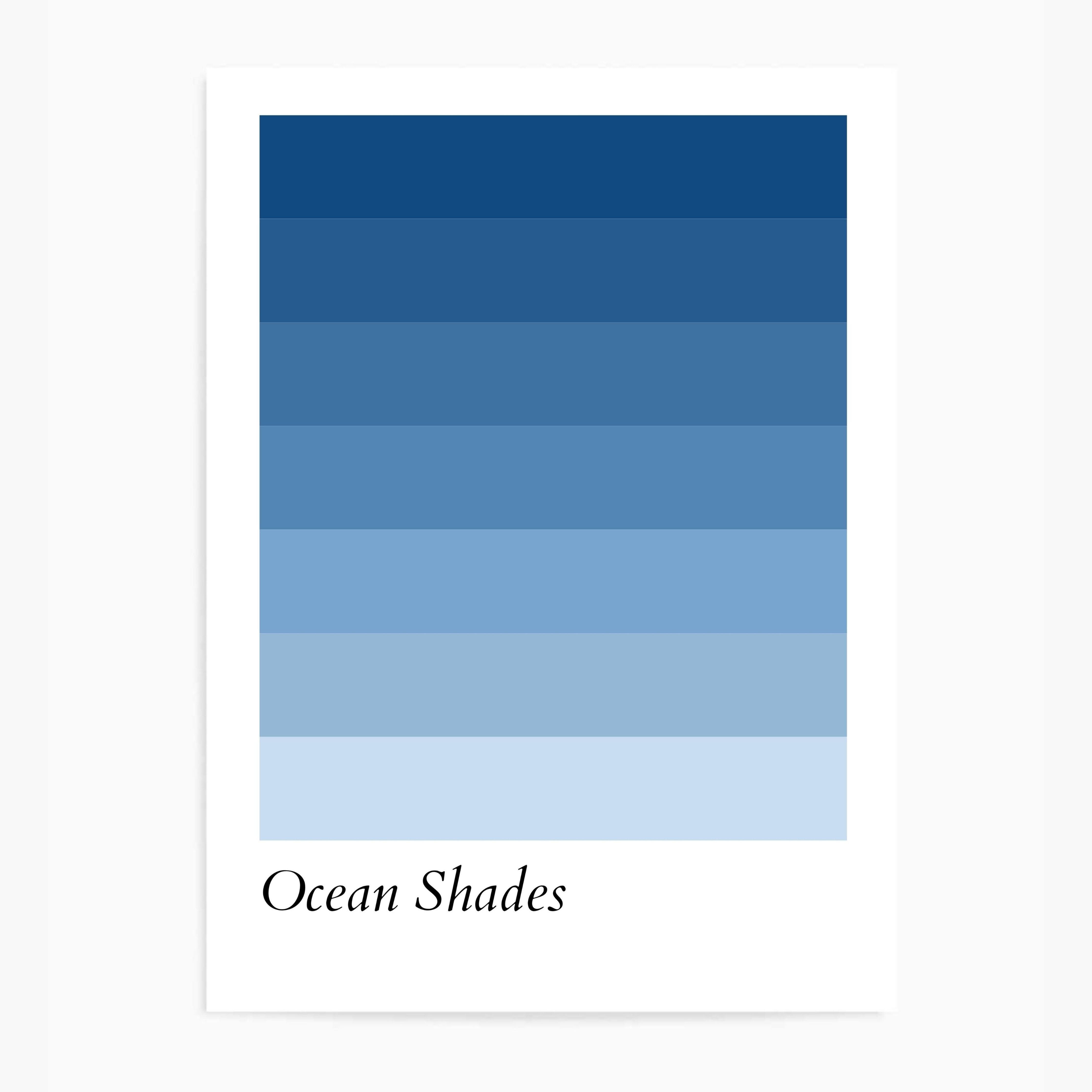 Ocean Shades Blue Colour Swatch | Wall Art – Soul Studio